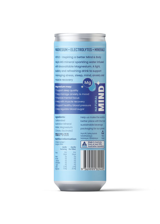 Magnesium Sparkling Water - Natural – Heylo MG