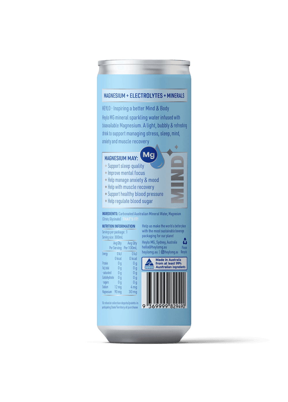 Heylo Magnesium Sparkling Water – Heylo MG